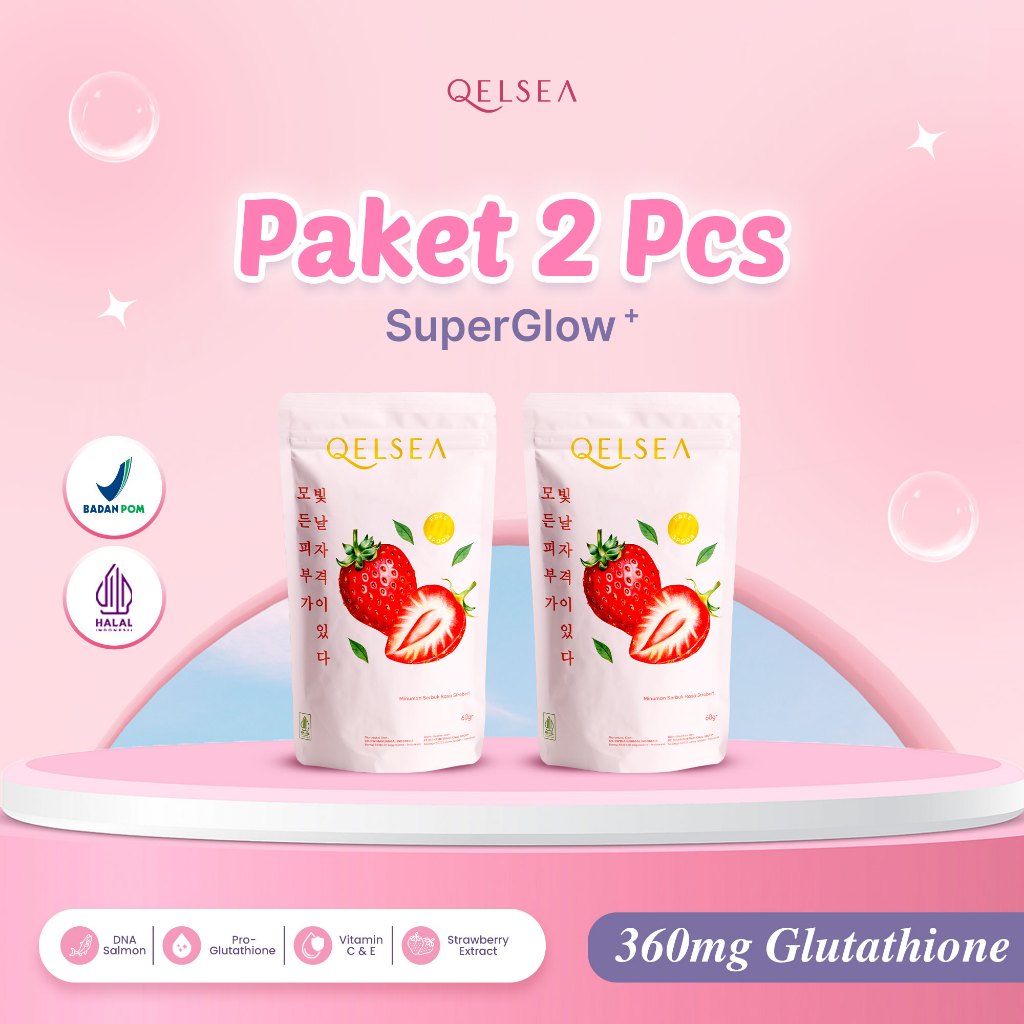 Jual QELSEA Paket 2 pcs Collagen Drink | Super Glow Collagen Drink ...