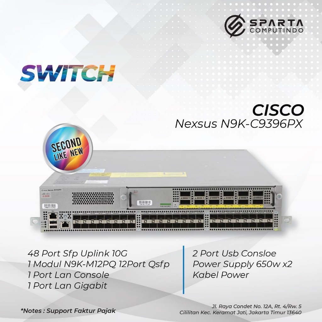 Jual Switch Cisco Nexsus 9396PX N9K-C9396PX | Shopee Indonesia
