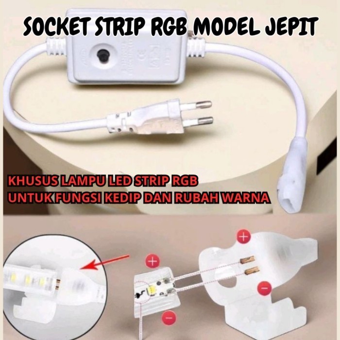 Jual Soket Led Strip RGB 2 Jarum Socket led Strip Kedip-Kedip // Soket ...