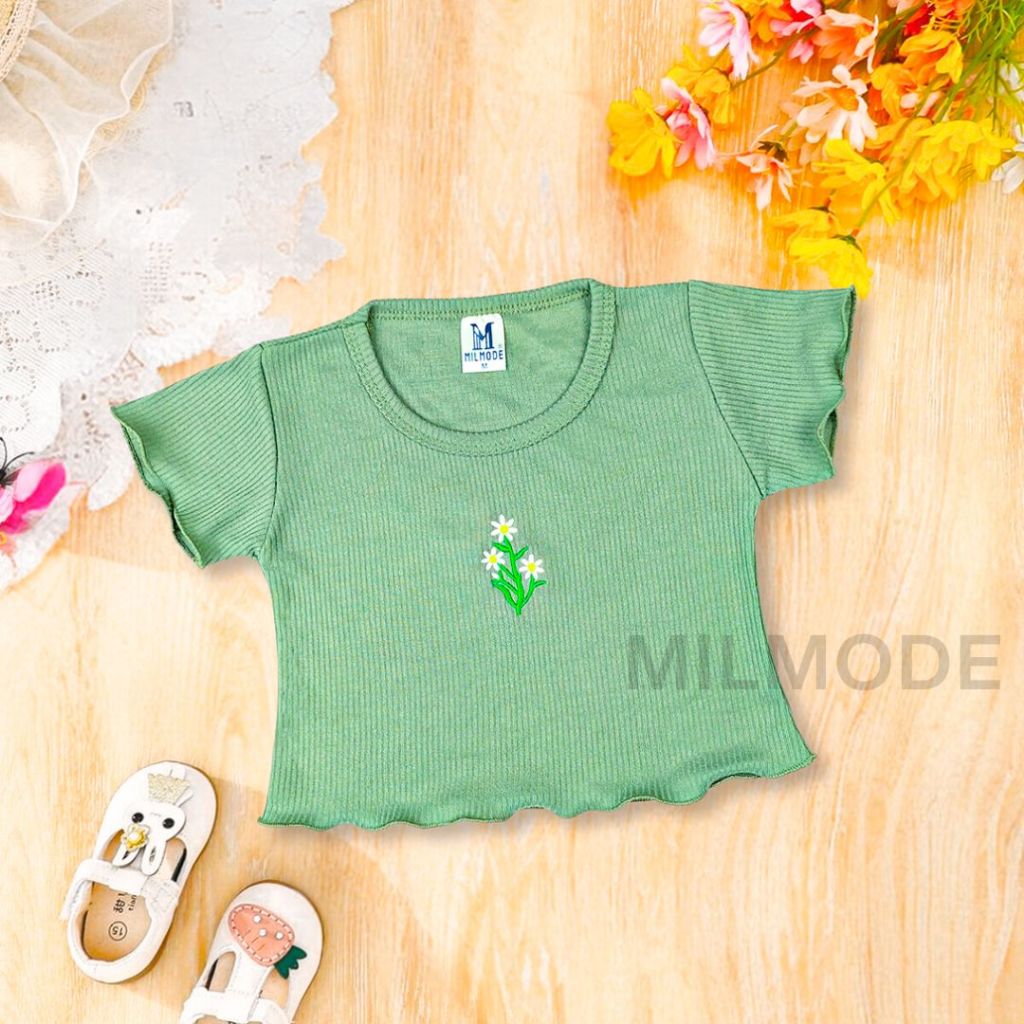 Jual MILMODE - ATASAN CROP ANAK ROSA (BORDIR) 6 BULAN - 9 TAHUN ...