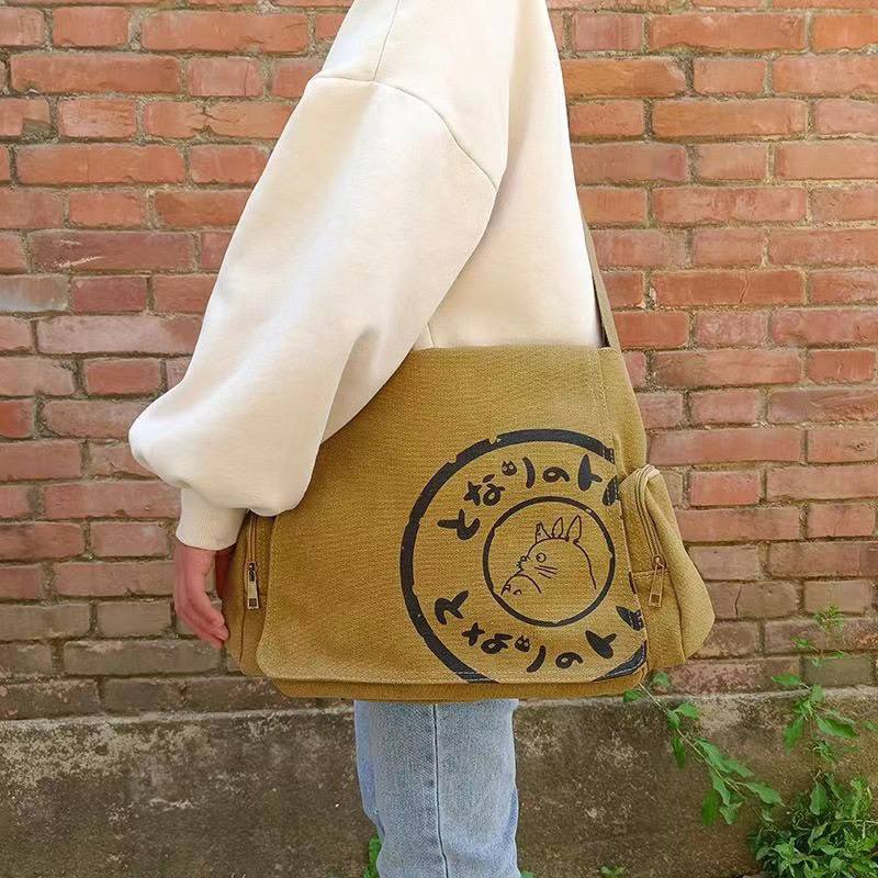 Jual Totoro Slingbag Canvas Studio Ghibli Totoro Messenger Bag | Shopee ...