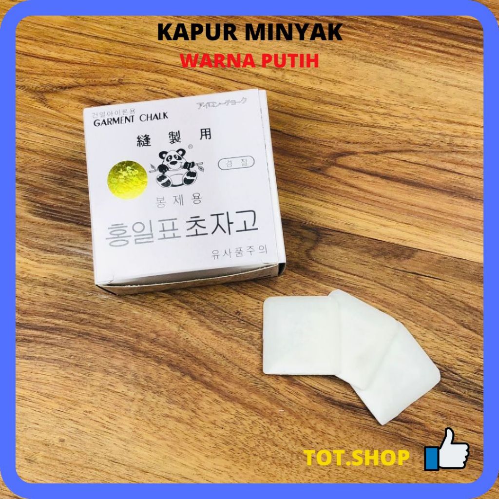 Jual KAPUR MINYAK Kapur Putih Merek Panda Jahit Garment Chalk Penanda ...