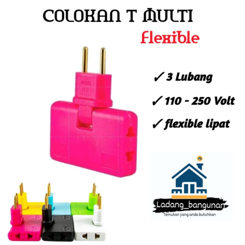 Jual STOP KONTAK STEKER LIPAT POWER SOCKET PLUG CABANG 3 TERMURAH ...