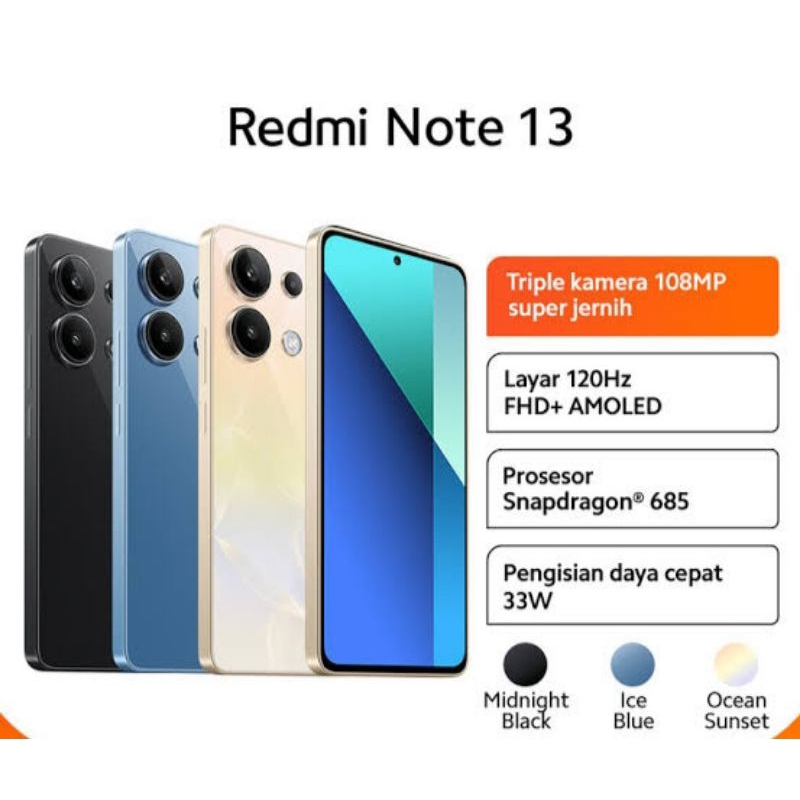 Jual Xiaomi Note 13 4G 8GB 256GB new garansi resmi | Shopee Indonesia