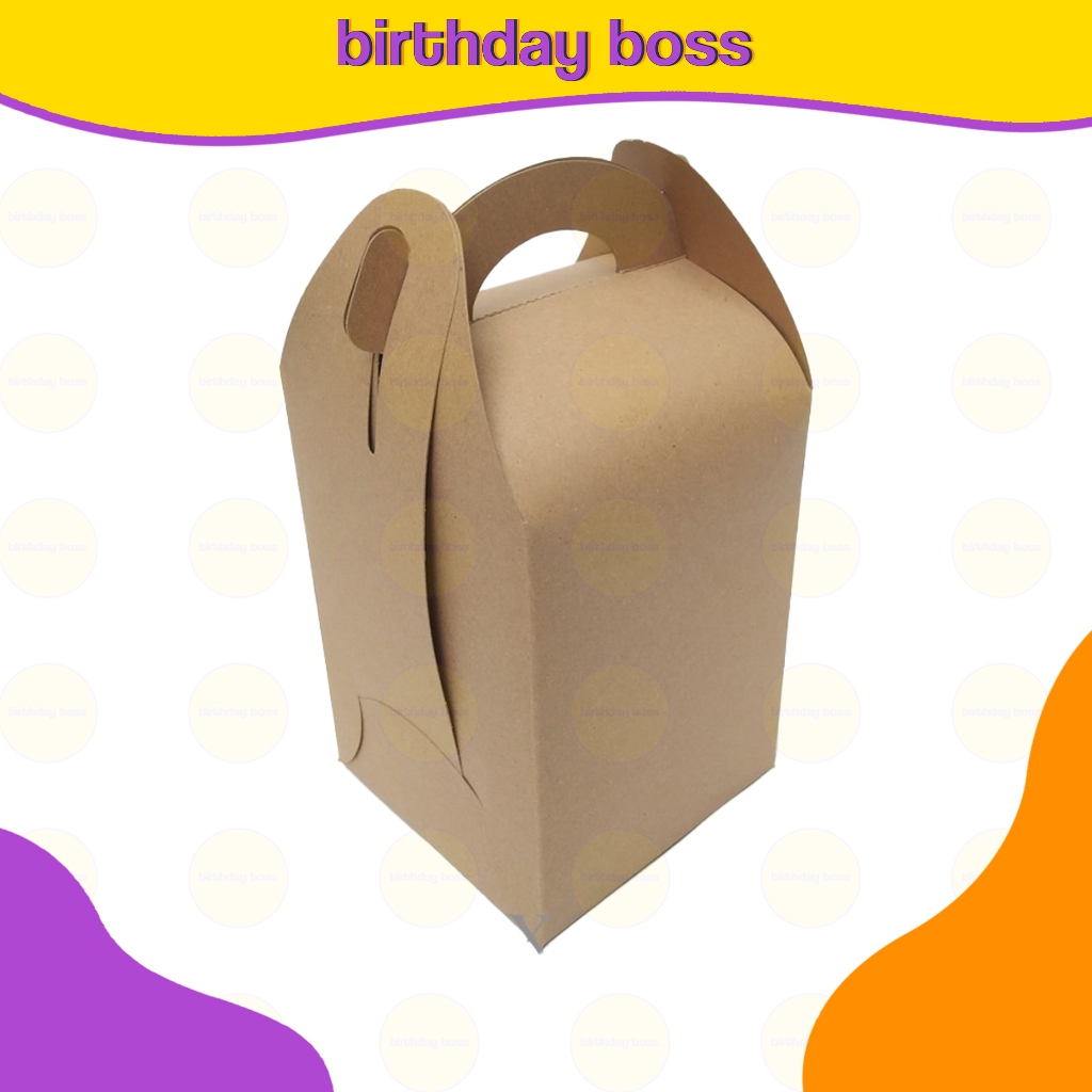 Jual gable box kue kraft ukuran : tinggi 20cm lebar 15cm panjang 15cm ...