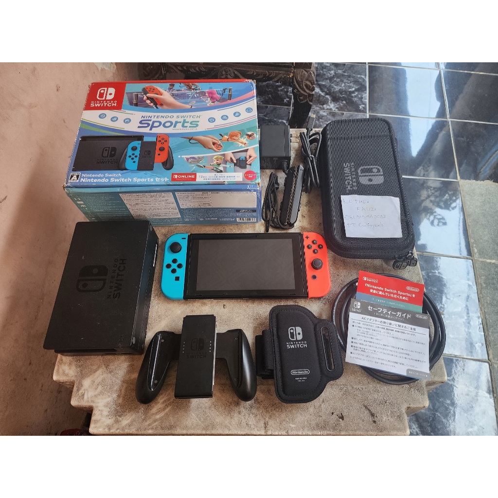 Jual Nintendo Switch v2 CFW Atmos Switch Sports Bundle Edition Fullset ...