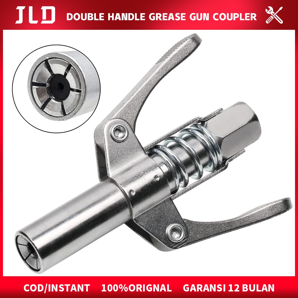 Jual JLD Kepala Pompa Grease Gun Grease Coupler Heavy Duty Kunci Ganda ...