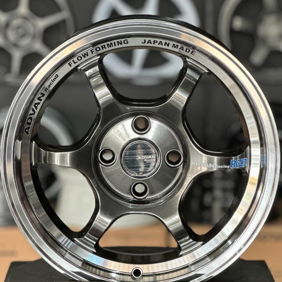 Jual velg racing r15 ADVAN RG D2 FLOW FORMING lebar 6,5 et 38 velg mobil ring 15 mobilio brio ...