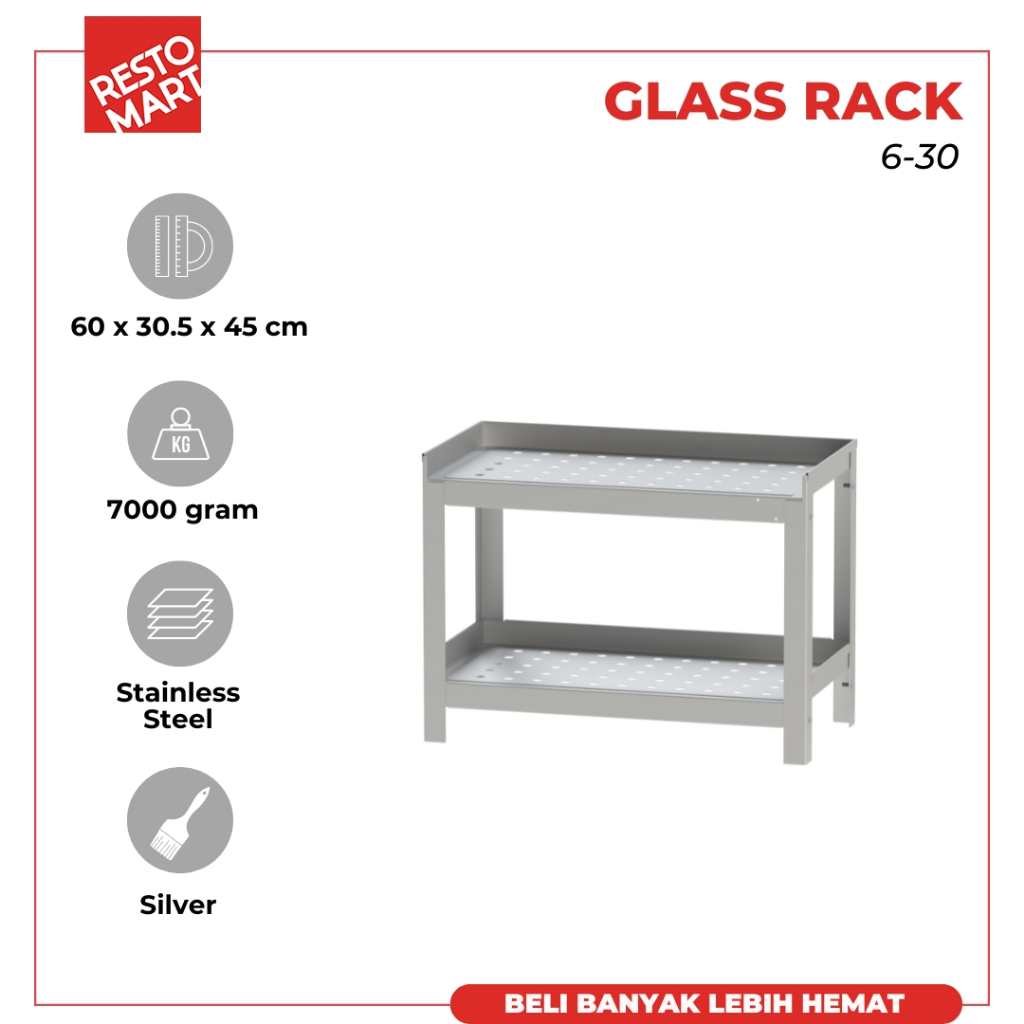 Jual Rak Stainless / Rak Serbaguna / Rak Gelas / Glass Rack 6-30 ...