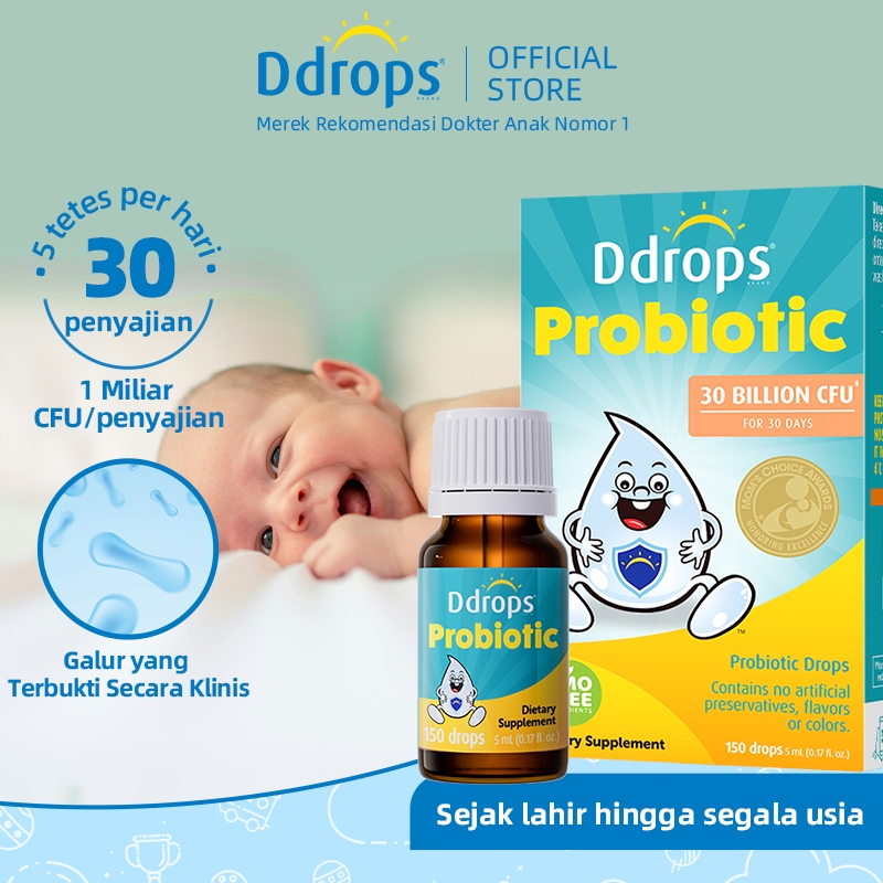 Jual Ddrops Anak-anak Cairan Suplemen Probiotik 150 Tetes. Meningkatkan ...
