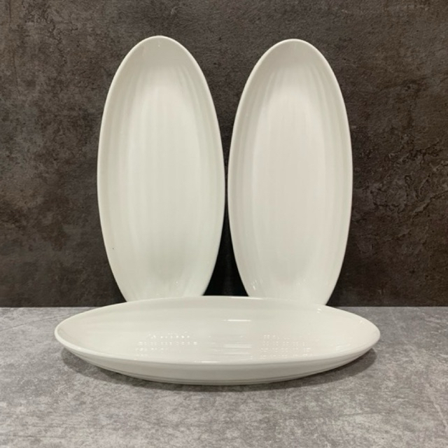 Jual SET 3 PCS piring model timun ukuran 30x13 cm tebal BUNDLING ...