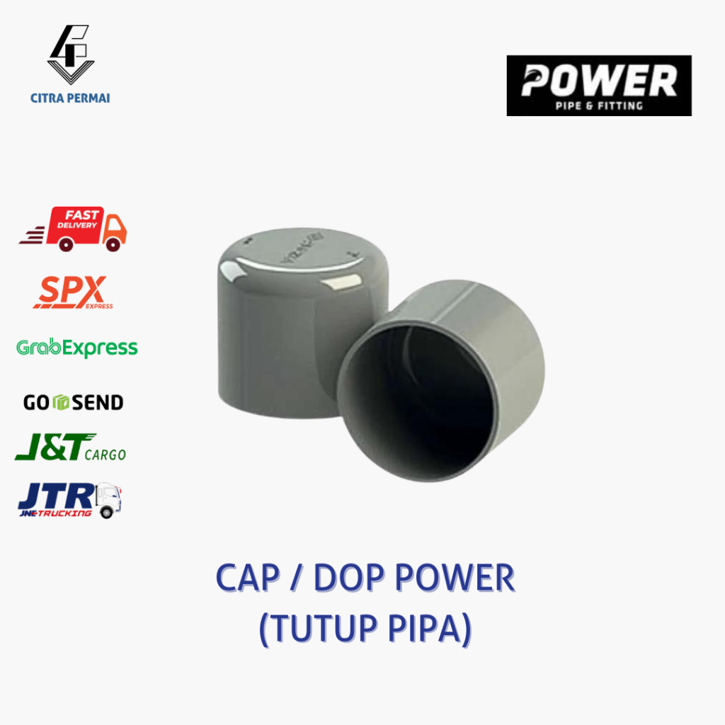 Jual TUTUP PIPA/DOP/CAP MEREK POWER (1/2", 3/4", 1") | Shopee Indonesia