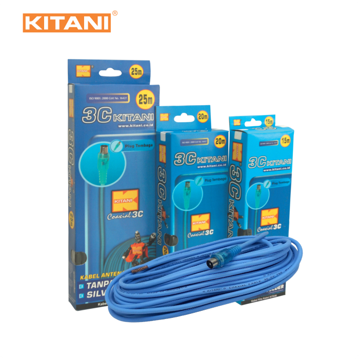 Jual Kabel Antena TV 3C Jek Tanpa Booster Full Tembaga KITANI | Shopee Indonesia