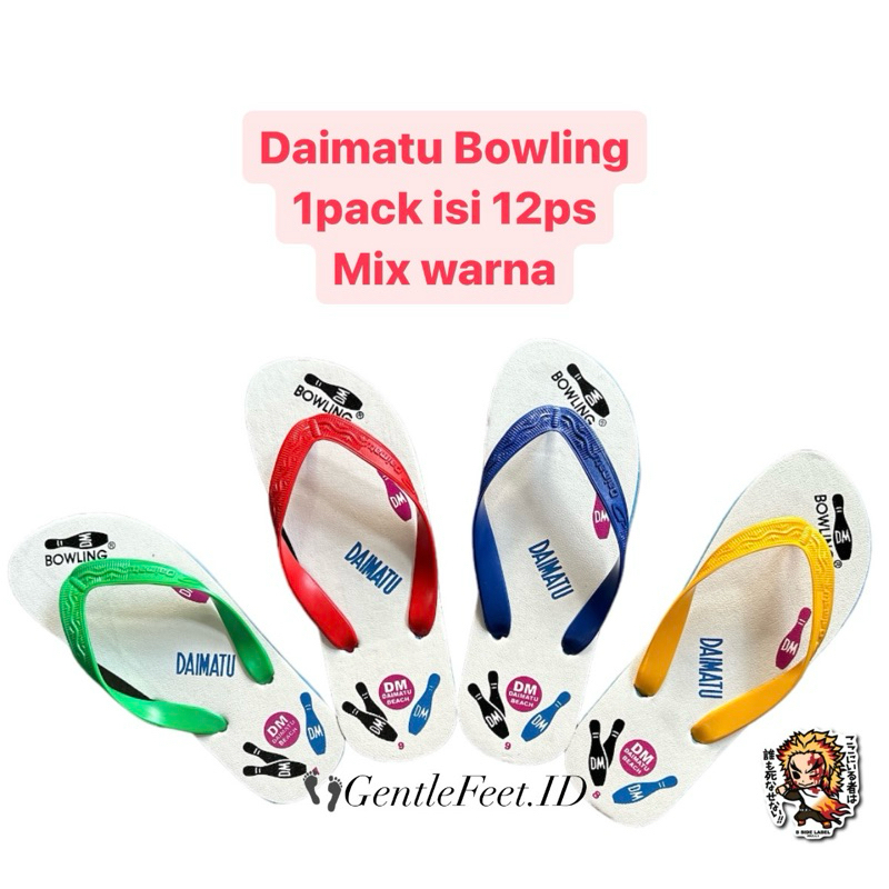Jual (GROSIR) Sandal Jepit awet Daimatu Bowling | READY sandal pria,wanita daimatu sandal unisex ...