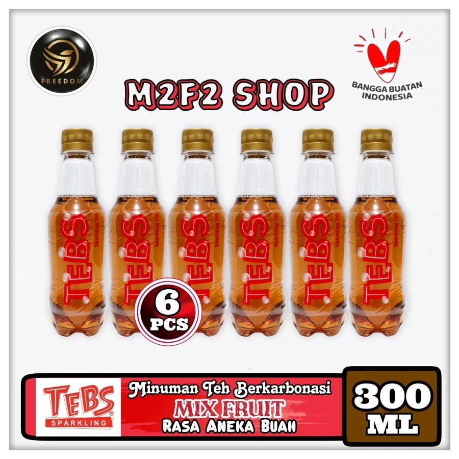 Jual TEBS Sparkling Soda Mix Fruit | Aneka Buah Botol Pet - 300 ml ...