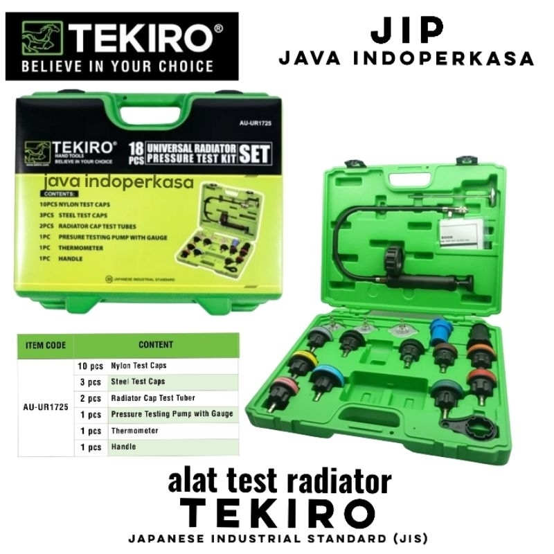 Jual TEKIRO AU-UR1725 RADIATOR TESTER KIT SET 18 PCS UNIVERSAL alat ...