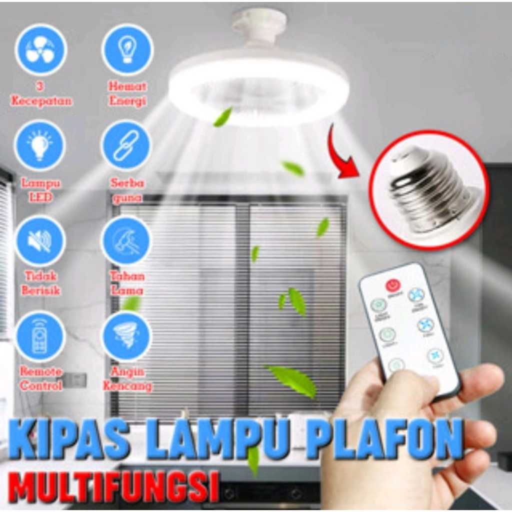 Jual Kipas Lampu Led multifungsi Lampu Kipas angin plafon remote 2in1 ...