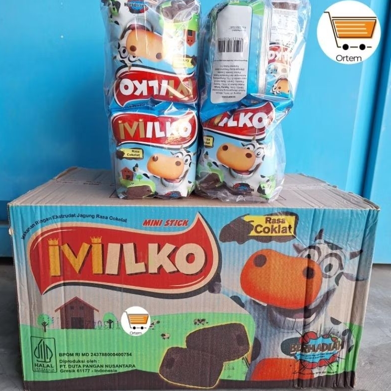 Jual MILKO IVILKO SNACK | 1 DUS | 40 PCS CIKI COKLAT MINI STICK ...