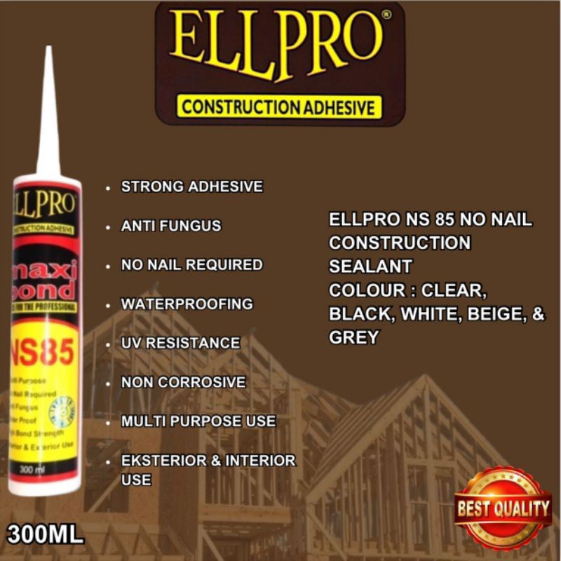 Jual Lem Konstruksi Cermin/Kayu/Wall Panel ELLPRO NS 85 (Setara MAXBOND ...
