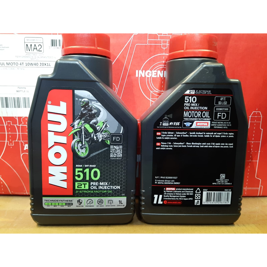 Jual Oli Samping Motor 2Tak Motul 510 JASO FD 1L Original | Shopee ...