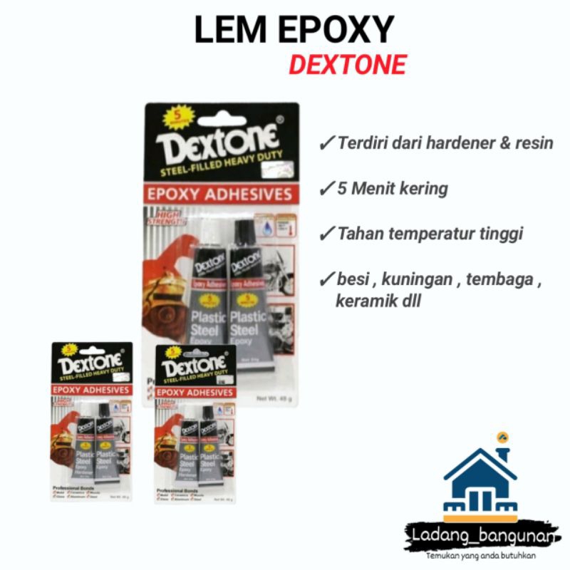 Jual DEXTONE Lem Besi Campur / Plastic Steel / Stil Epoxy 5 Menit Super ...