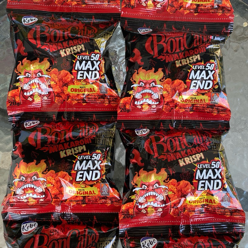 Jual Snack Bon Cabe Makaroni Krispi level 50 kemasan 20 gram renceng ...