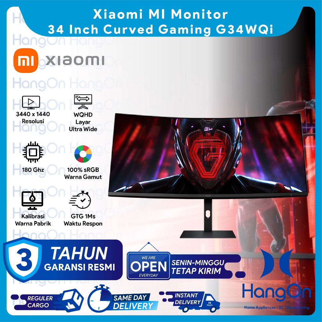 Jual Xiaomi Curved Gaming G34WQi Monitor 34'' Inch WQHD Ultra Wide ...