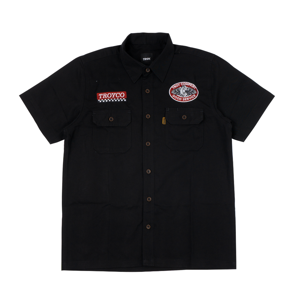 Jual Troy Company Workshirt Workwear Engineers Black Start - Kemeja ...