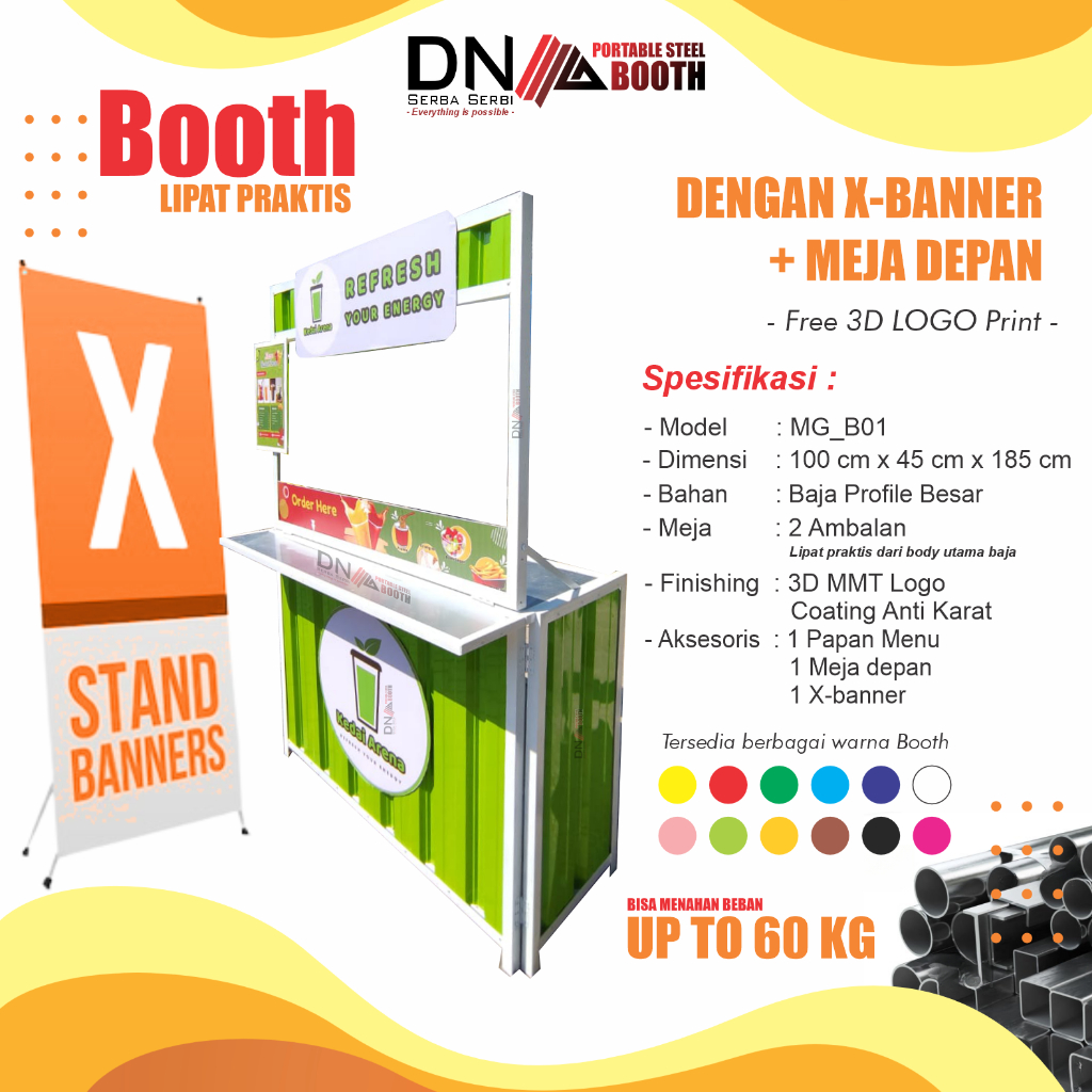 Jual MG l BOOTH PORTABLE STANDARD SIMPEL SET [MURAH][SEMI KONTAINER ...