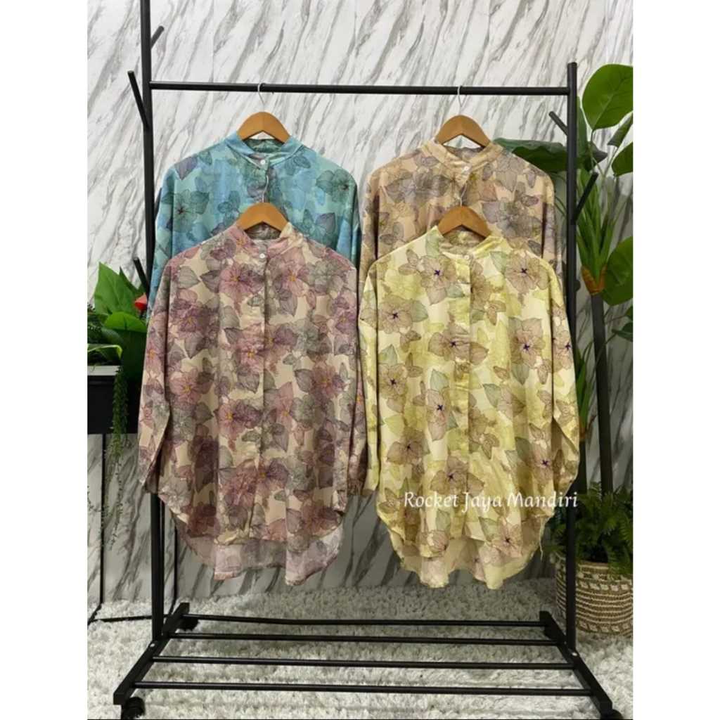 Jual Kemeja Motif Blouse Rayon Wanita LD 120 | Shopee Indonesia