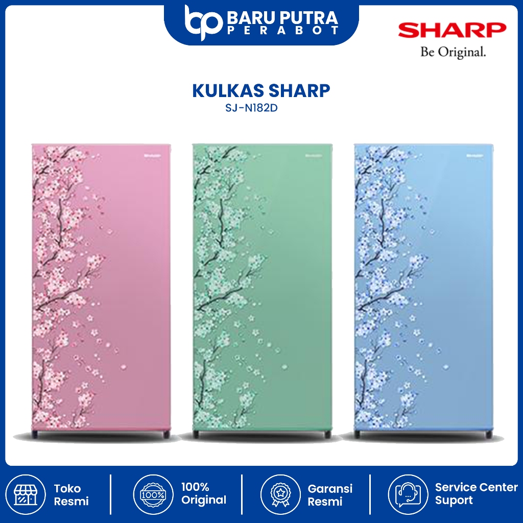 Jual Kulkas 1 Pintu SHARP SJ-N182D (SP/SB) Lemari Es 166 Liter ...