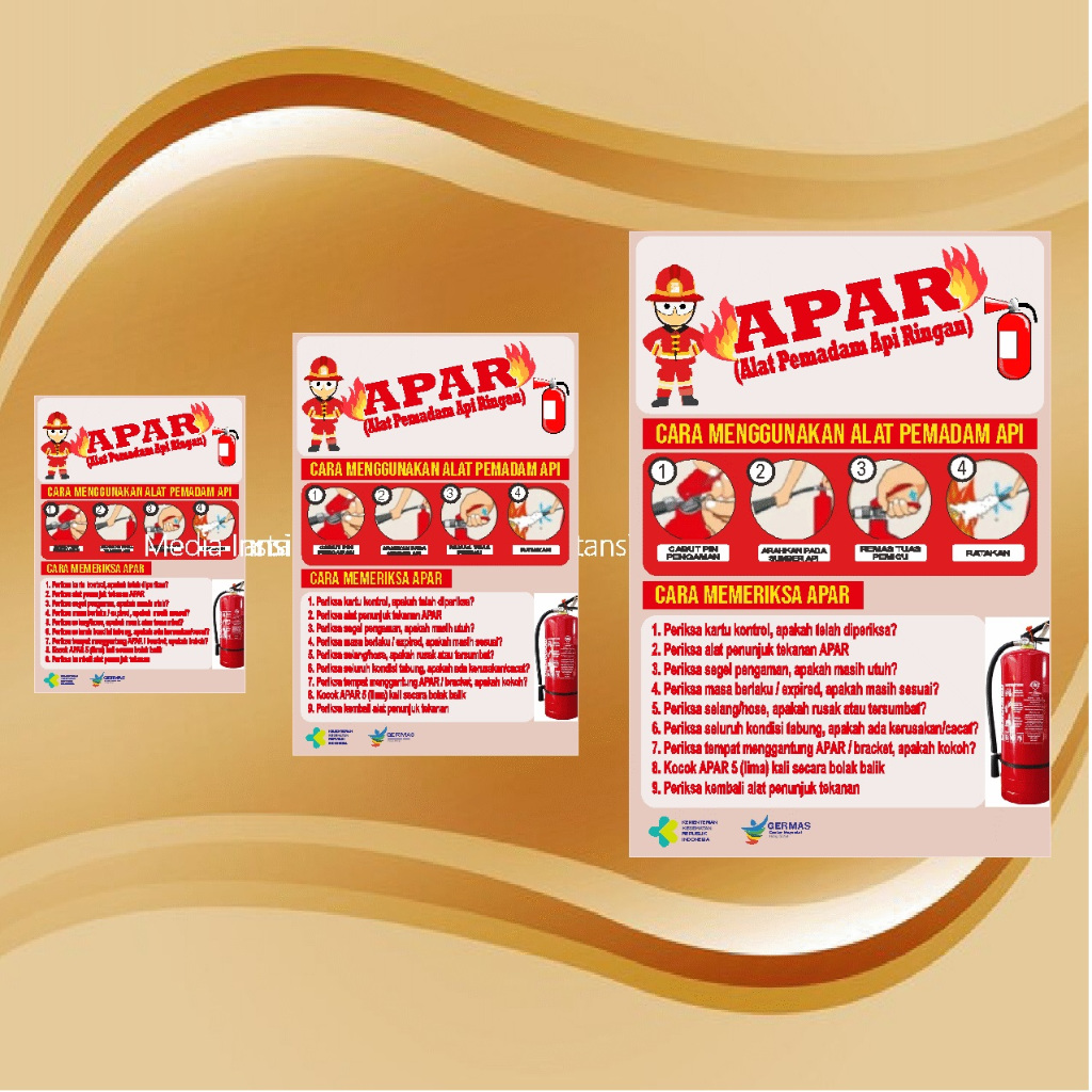 Jual Stiker Poster Cara Penggunaan Alat Pemadam Api Ringan APAR ...