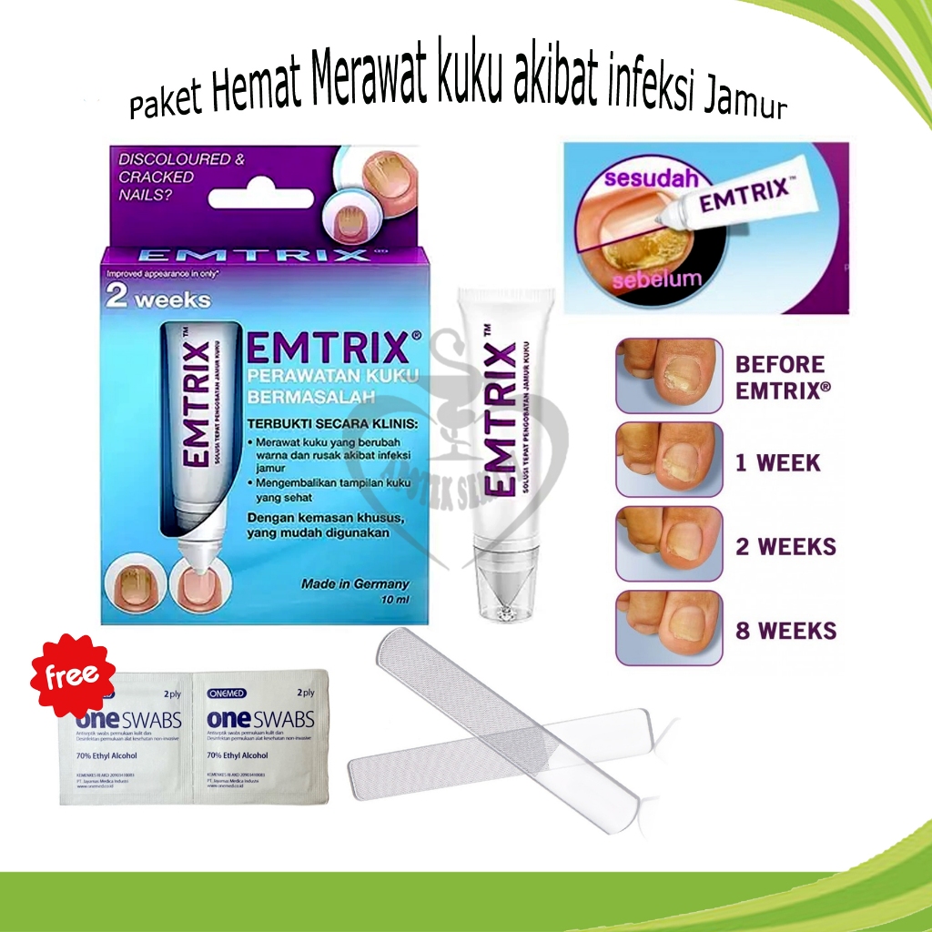 Jual Emtrix Original Jamur Kuku Gel 10ml Obat Perawatan Kuku Yang Rusak ...