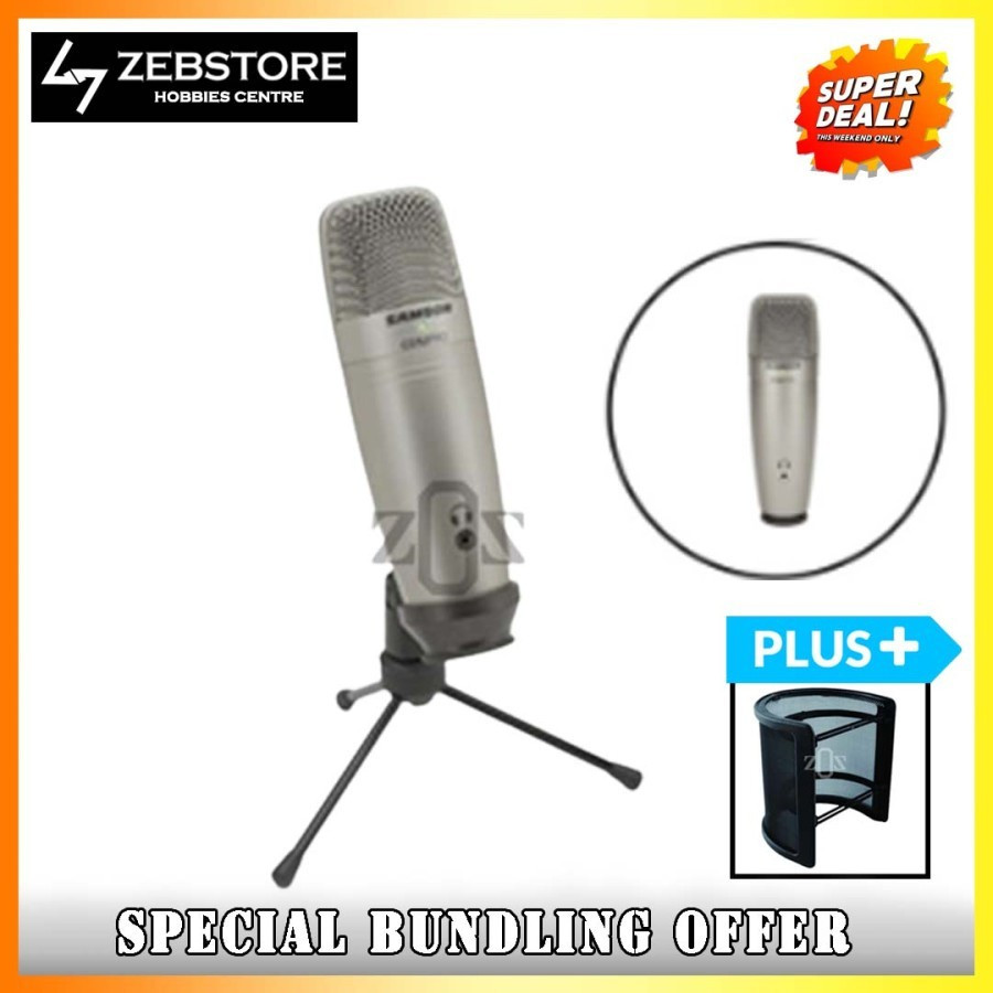 Jual Mic microphone Samson C01U Pro Profesional USB Studio Condenser ...