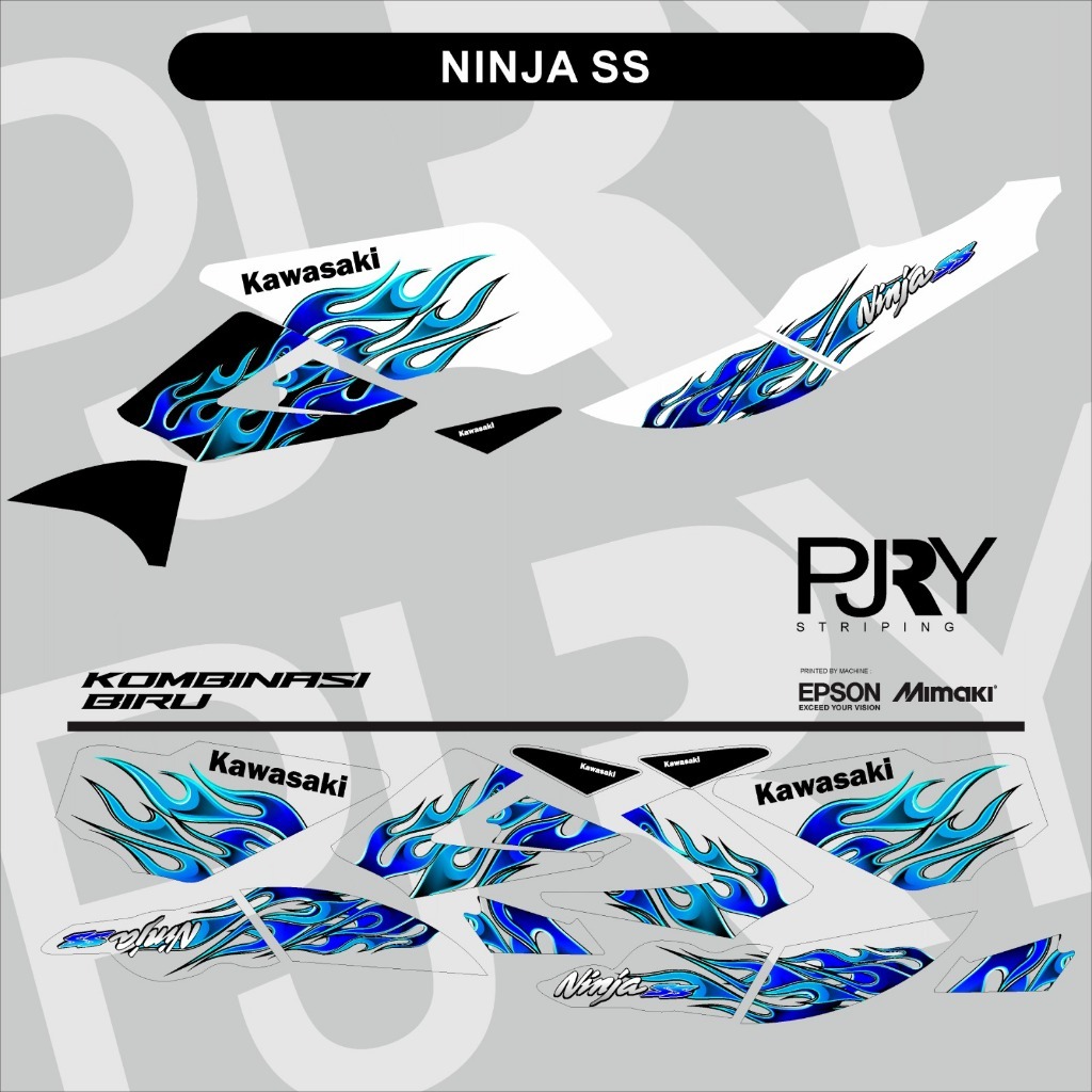 Jual Stiker Striping UV Transparan NINJA SS Custom Api Sticker UV ...