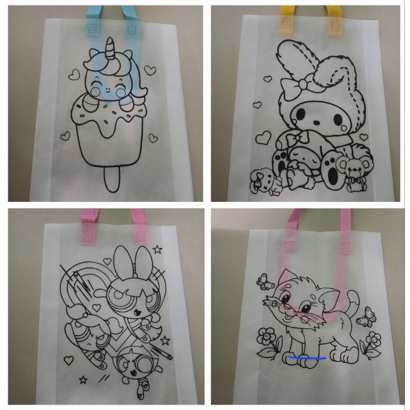 Jual Tas Spunbond Mewarnai Random Motif (Freegift) | Shopee Indonesia