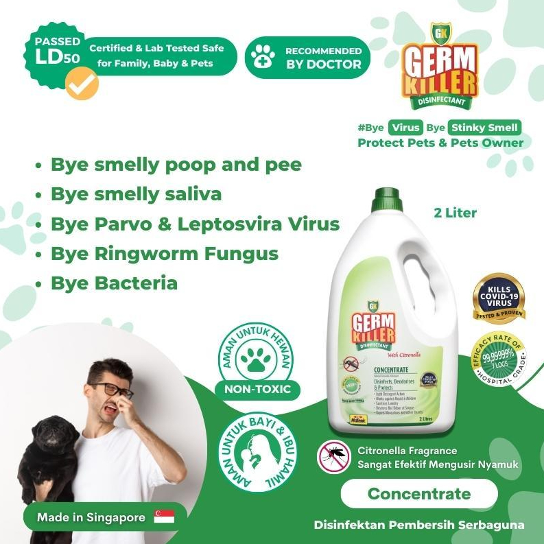 Jual Germ Killer Multi Purpose Cleaner Penghilang Bau Virus Kotoran ...