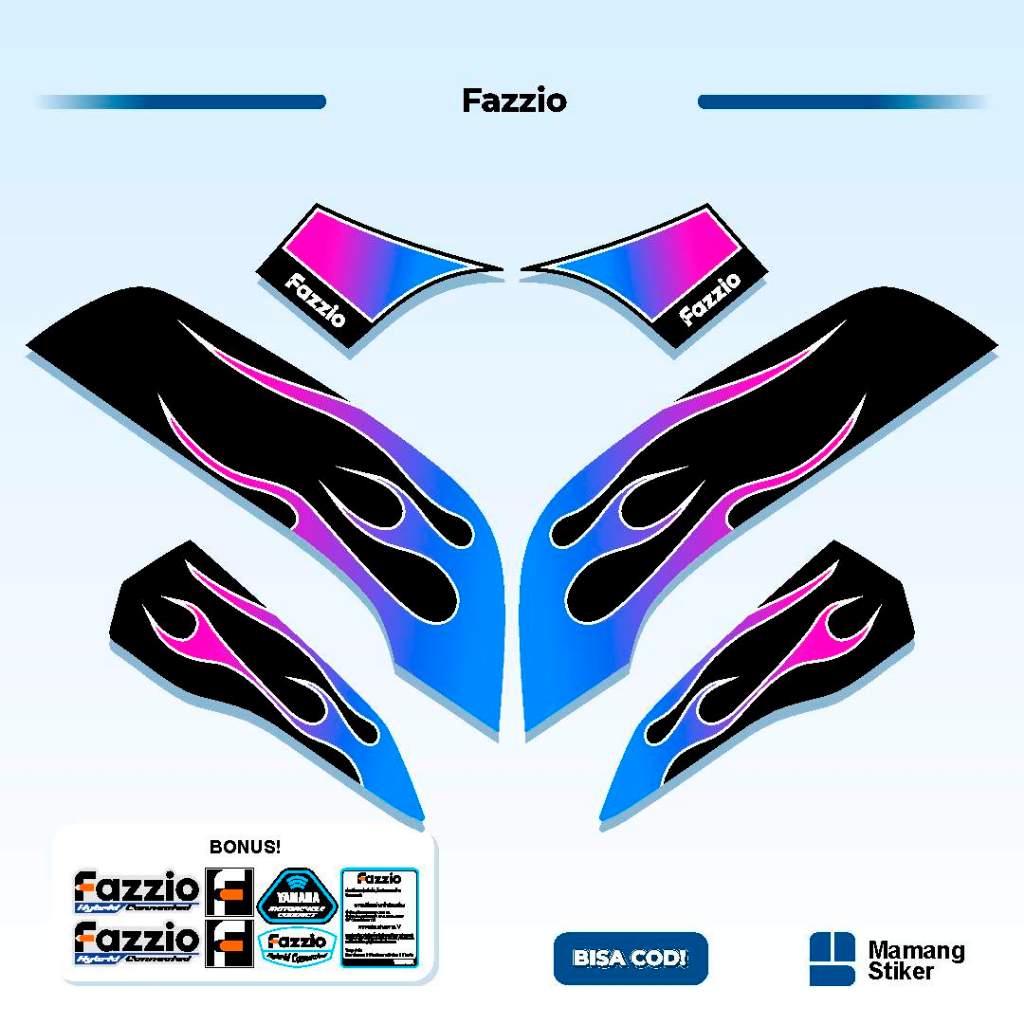 Jual Striping Fazzio Variasi (23) Mooneyes Full Body Custom Original ...