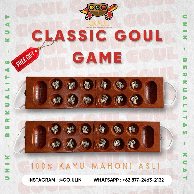 Jual GOUL CLASSIC - permainan congklak lipat kayu 100% mahoni asli ...