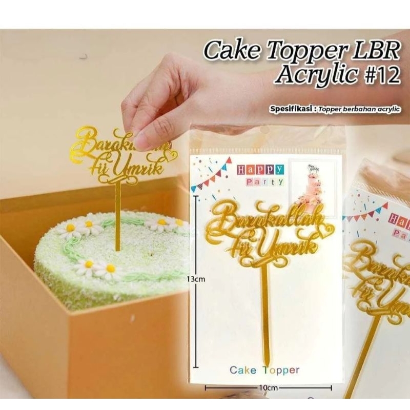 Jual TOPPER CAKE ULANG TAHUN - KODE LBR - PER 1 PCS | Shopee Indonesia