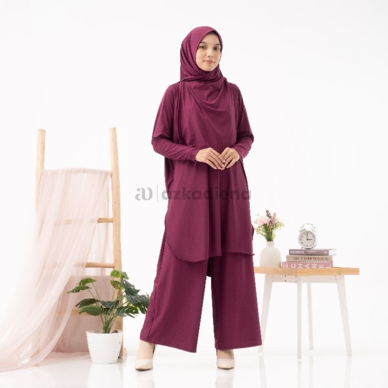 Jual SETELAN HIJAB MUSLIMAH SETELAN DRESS ONE SET 4 IN 1 TUNIK HIJAB ...