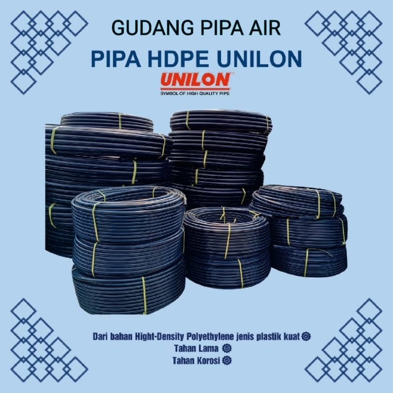 Jual selang air pipa hdpe unilon 3/4 inch pn 10 panjang 200meter ...