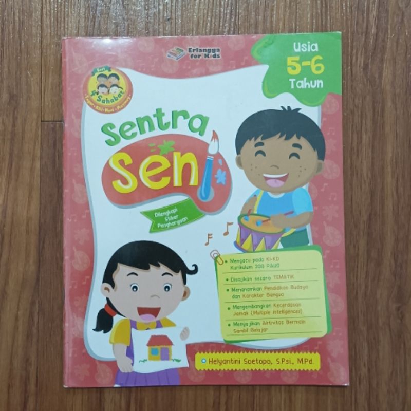 Jual Buku Sentra Seni seri 4Sahabat Erlangga anak TK B usia 5-6 tahun ...