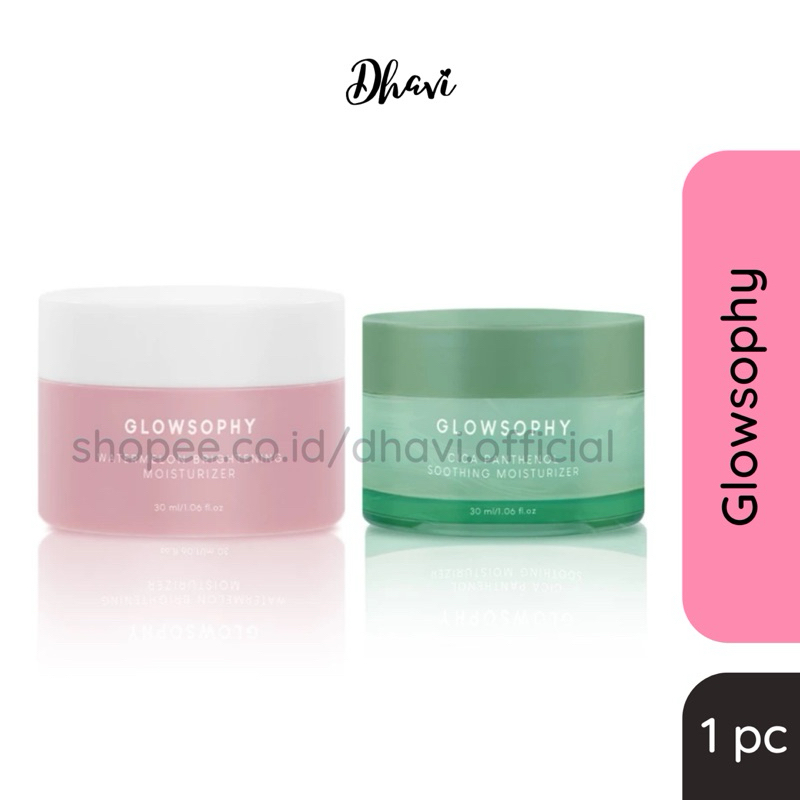 Jual GLOWSOPHY Moisturizer Watermelon Brightening Skin Barrier Niacinamide Gel Day and Night ...