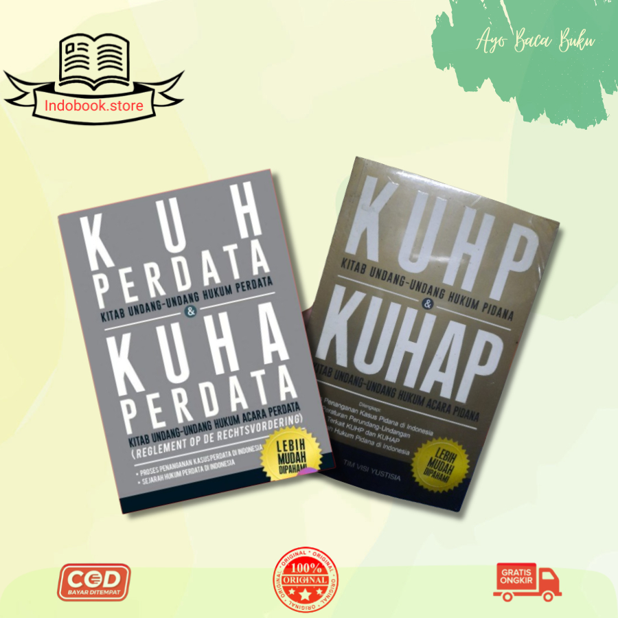 Jual Buku KUHP KITAB UNDANG UNDANG HUKUM PIDANA DAN KUHAP & KUH PERDATA (Kitab Undang-Undang ...