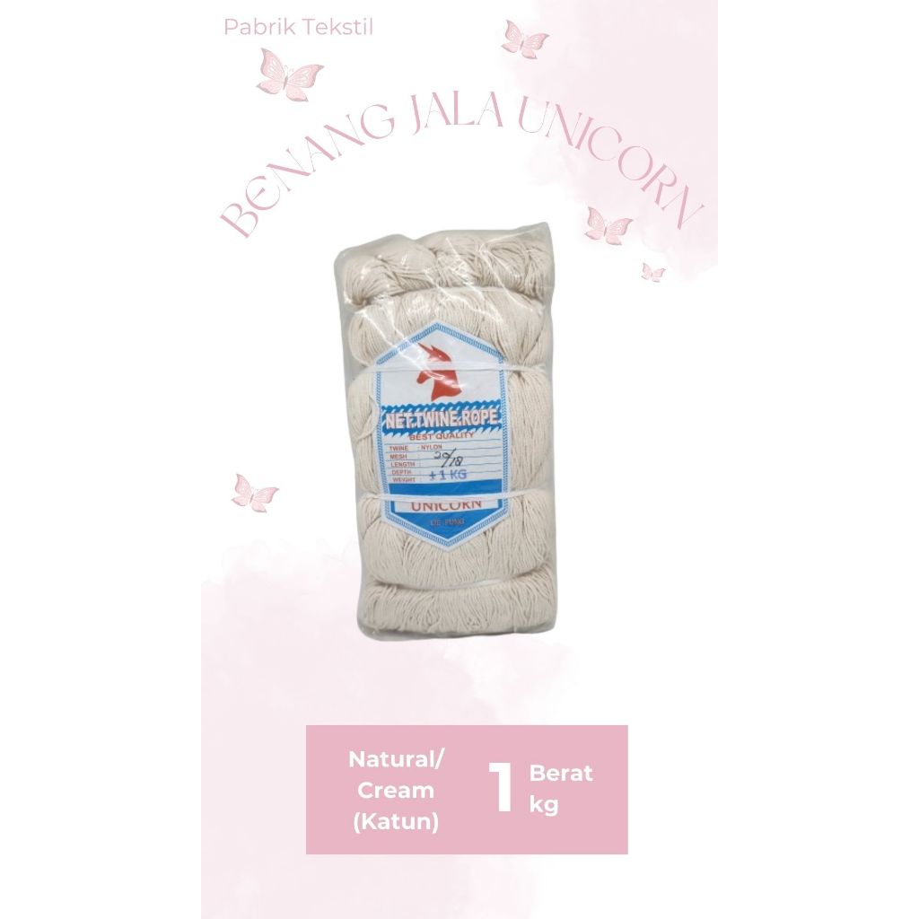 Jual Benang Jala Katun Unicorn / Benang Jala Cotton / Natural/Cream ...