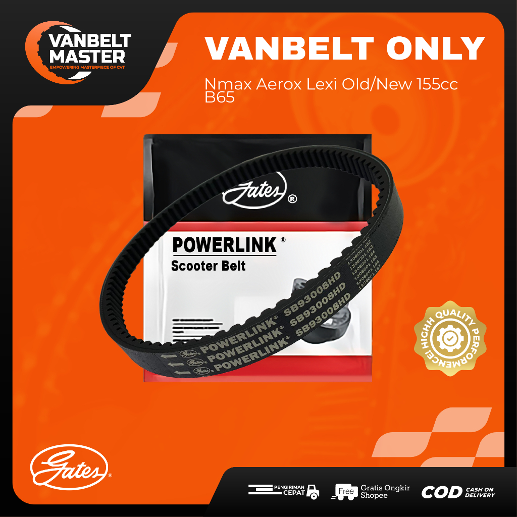Jual Gates Powerlink Vanbelt V Belt Nmax Aerox 155 Lexi 125 Mio sporty ...