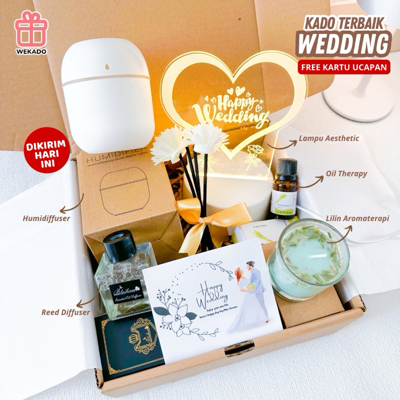 Jual 𝐖𝐄𝐊𝐀𝐃𝐎 - Hadiah Pernikahan Aromaterapi Ruangan | Kado Wedding ...