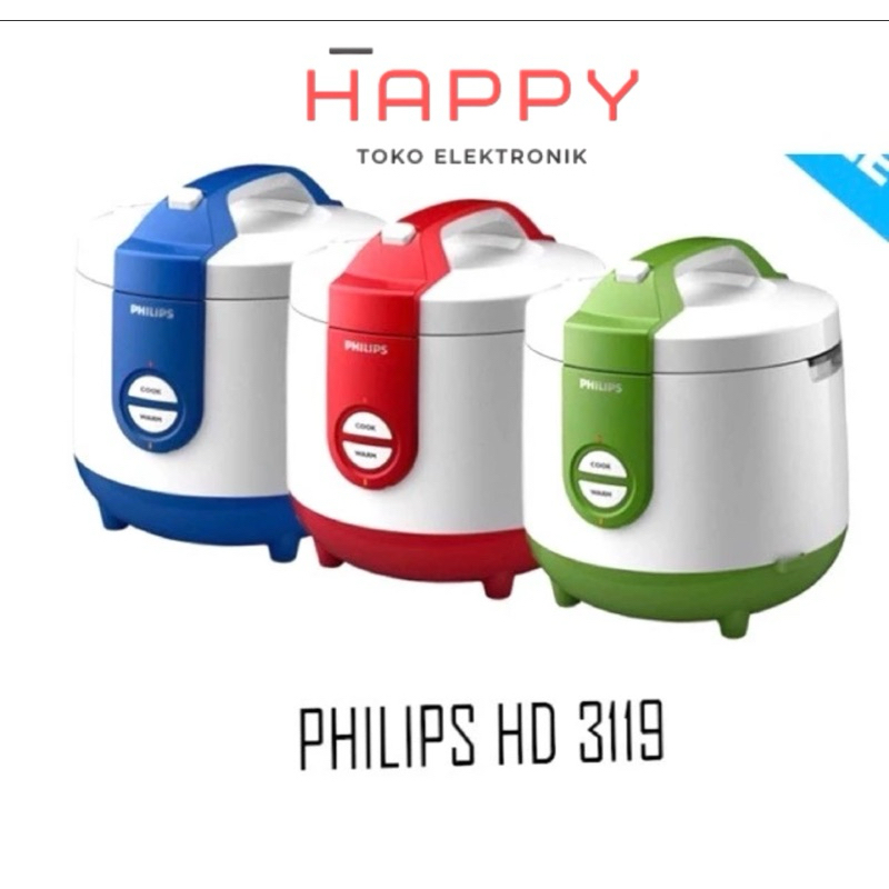 Jual PHILIPS MAGIC COM RICE COOKER HD 3119 HD3119 2 LITER 2L | Shopee ...