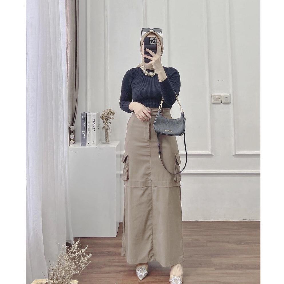 Jual Rok Span Cargo Twill Nola Premium | Shopee Indonesia